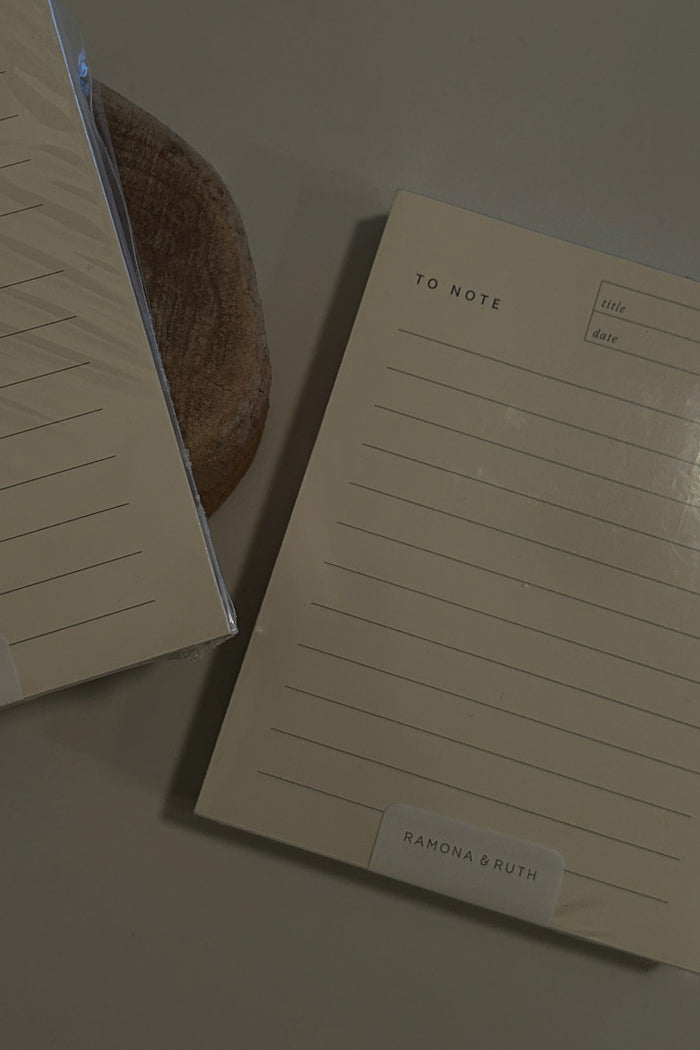 Ramona & Ruth To Note Block Notepad